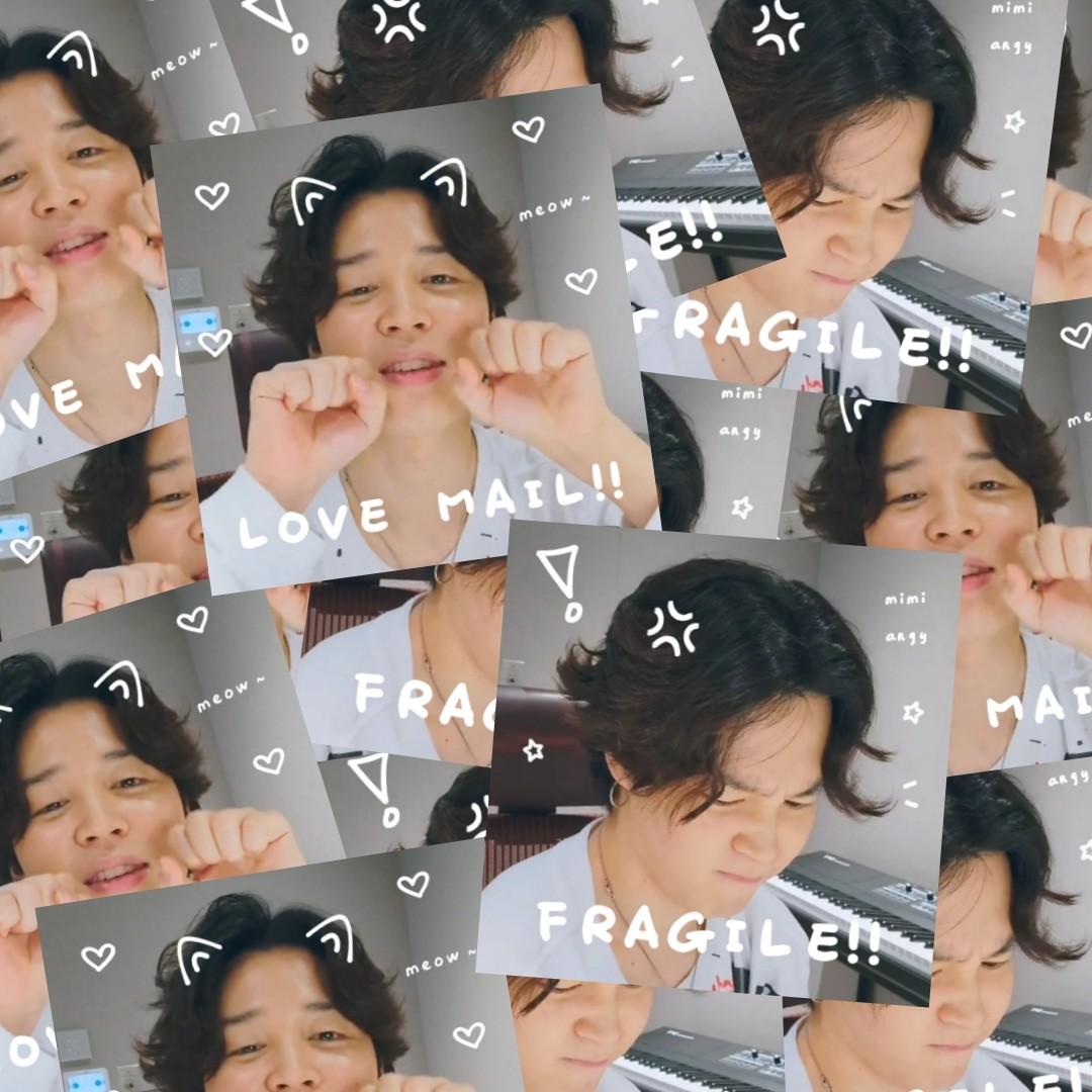 [ PO CLOSED ] BTS JIMIN MAILING LOVE MAIL FRAGILE STICKERS, Hobbies ...