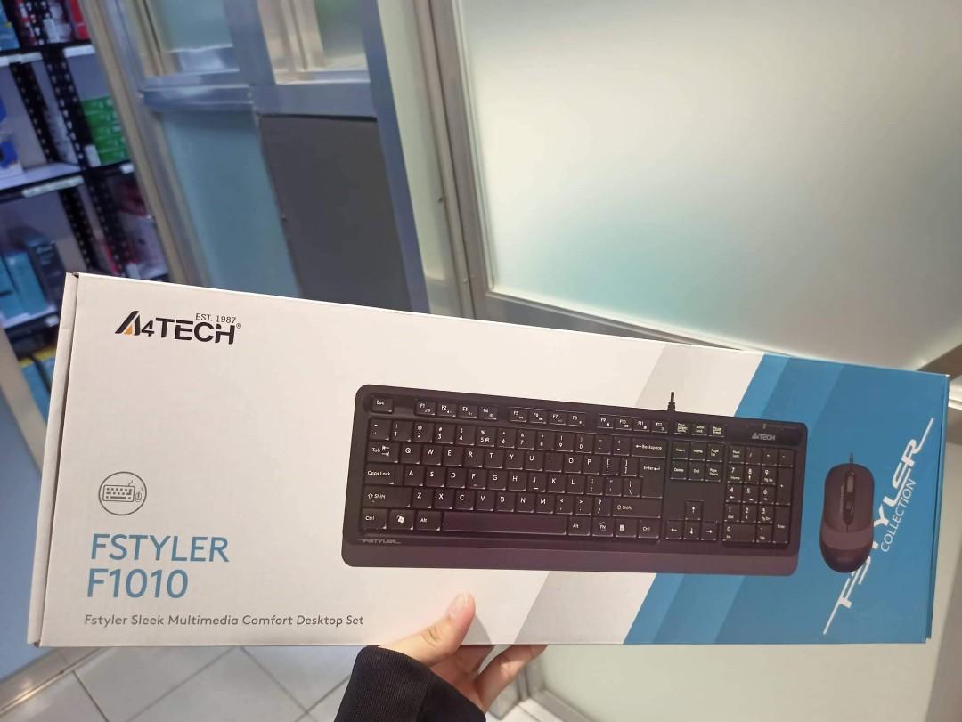 A4Tech Fstyler F1010 Keyboard Mouse Combo USB Grey, Computers & Tech ...