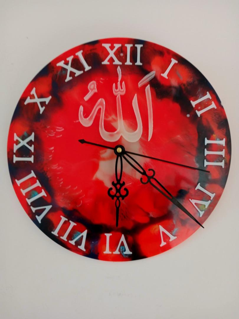 Allah 3D Wall Clock Glow in the Dark (L) 30001 (Allah, Islamic ...