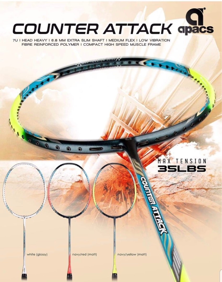 Apacs Counter Attack, Sports Equipment, Sports & Games, Racket & Ball ...
