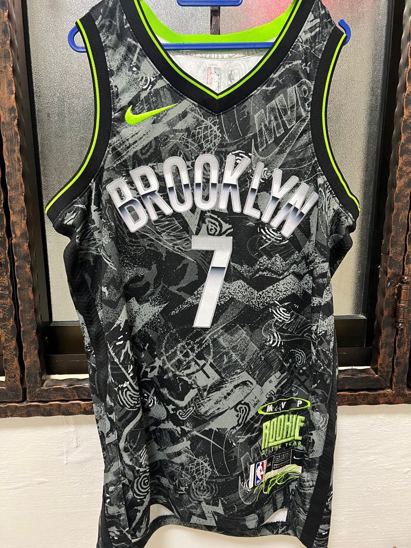 Authentic Brooklyn Nets Kevin Durant NBA Nike MVP ROTY Jersey, Men's ...