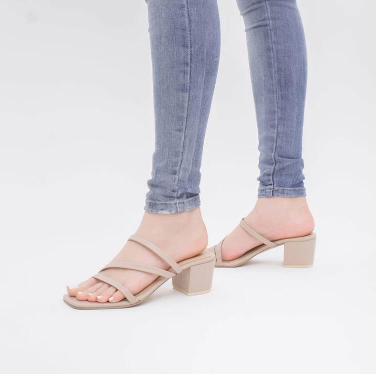 Aztrid Shoes Elina Heels Sandals in Nude/Bone Size 10/ 25cm, Women's ...