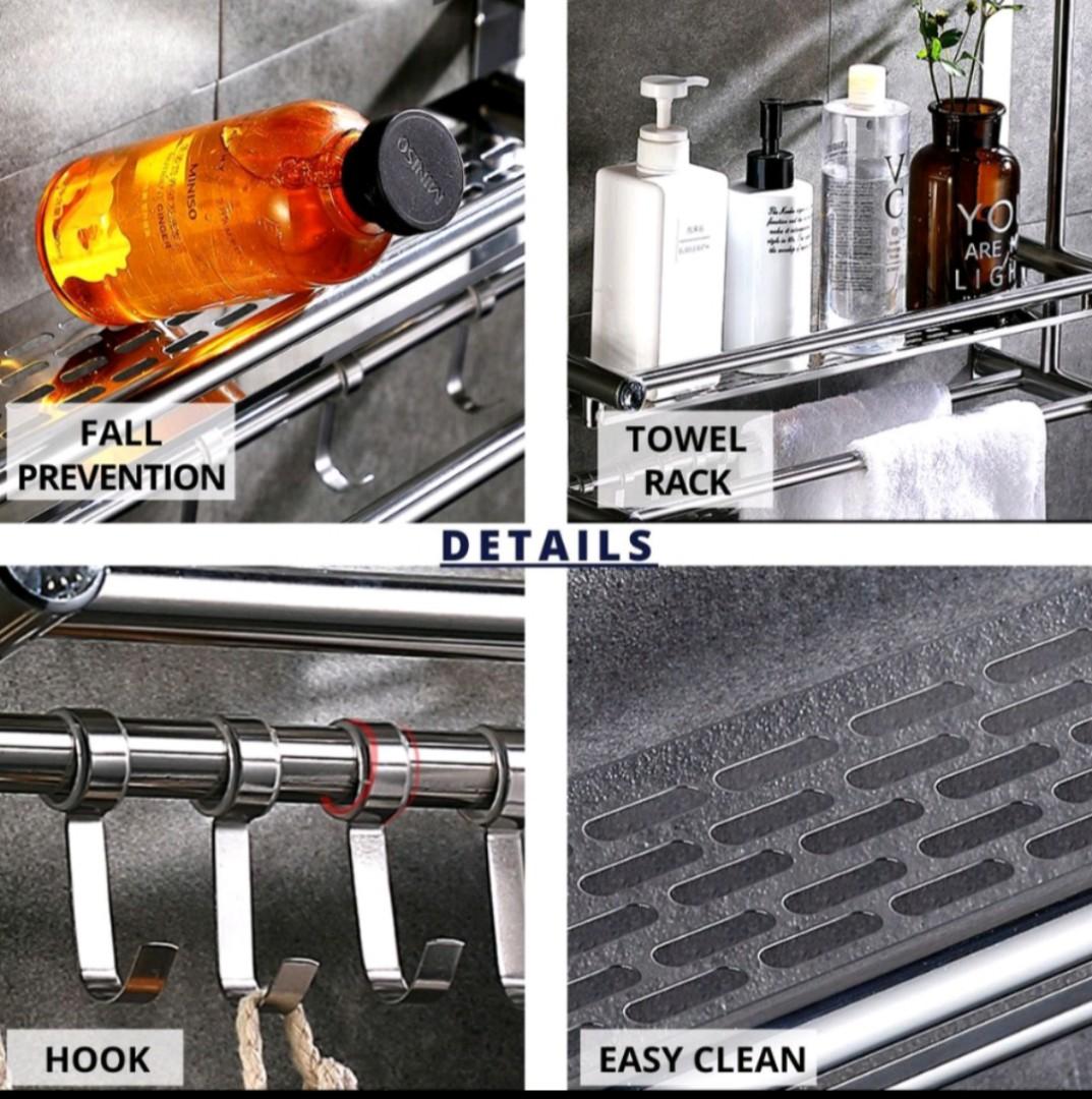 Bathroom toilet rack wall-mounted wall baths toilet storage free ...