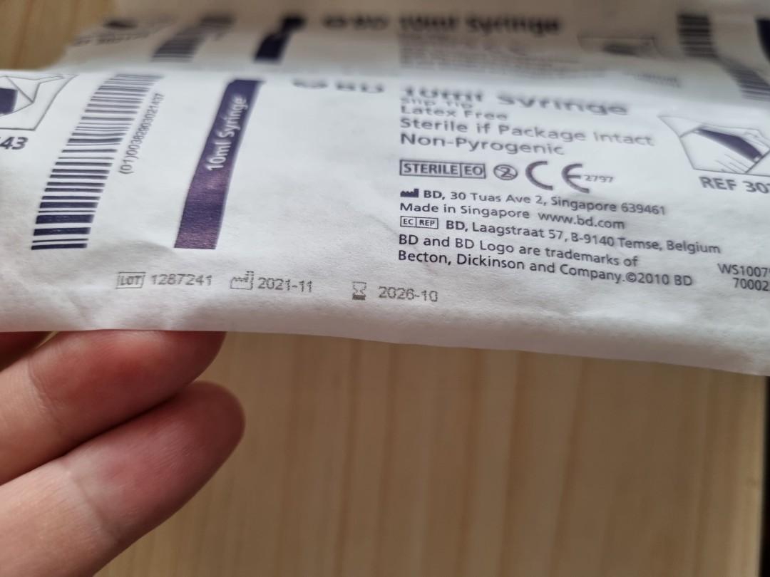 BD Dispensing 10ml Syringe, Health & Nutrition, Medical Supplies ...