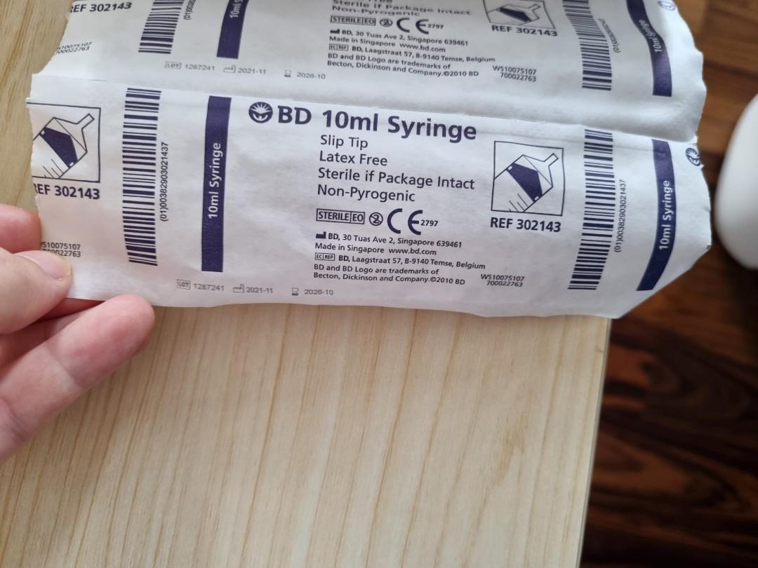 BD Dispensing 10ml Syringe, Health & Nutrition, Medical Supplies ...
