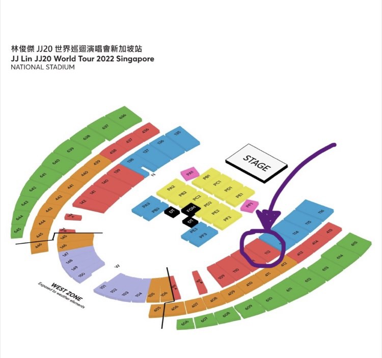Best Cat 3 seats JJ Lin Concert World Tour 2022 Singapore Tickets ...