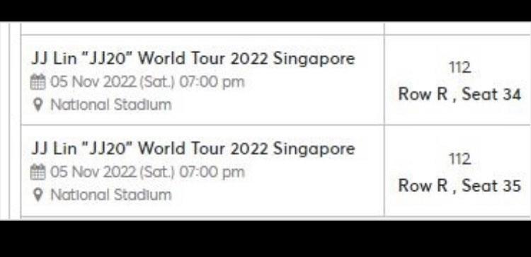 Best Cat 3 seats JJ Lin Concert World Tour 2022 Singapore Tickets ...