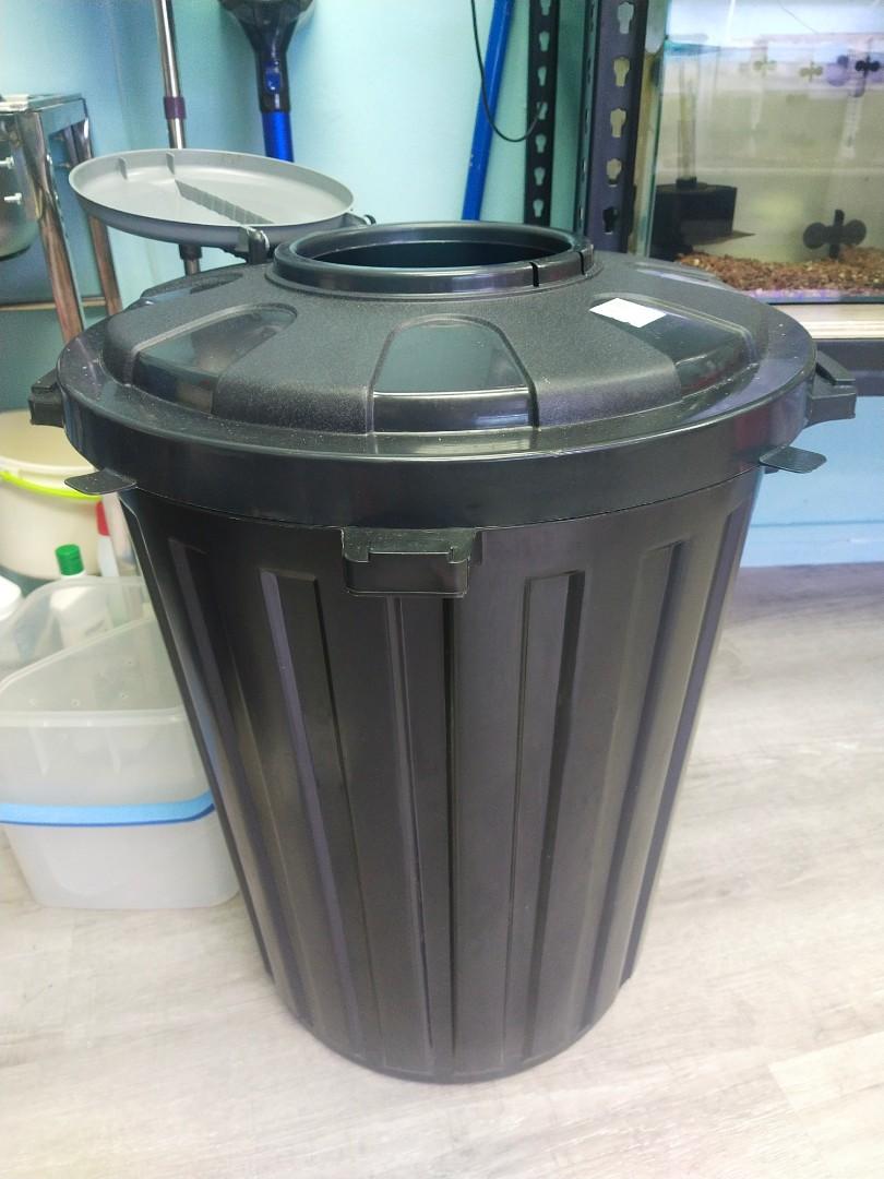Big size Black Trash Bin, Furniture & Home Living, Cleaning & Homecare ...