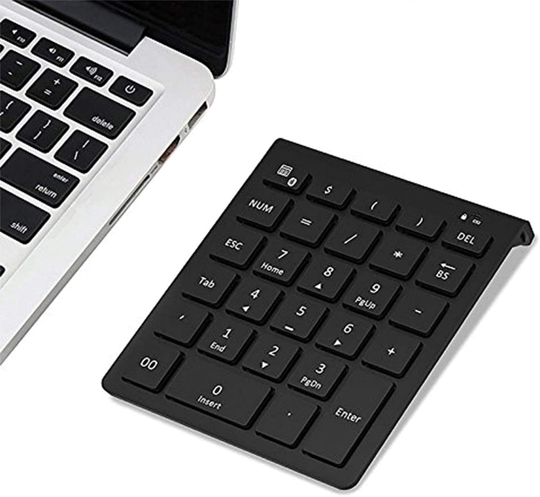 Bluetooth Number Pad, Lekvey Portable Wireless Bluetooth 28-Key Numeric Keypad Keyboard ...