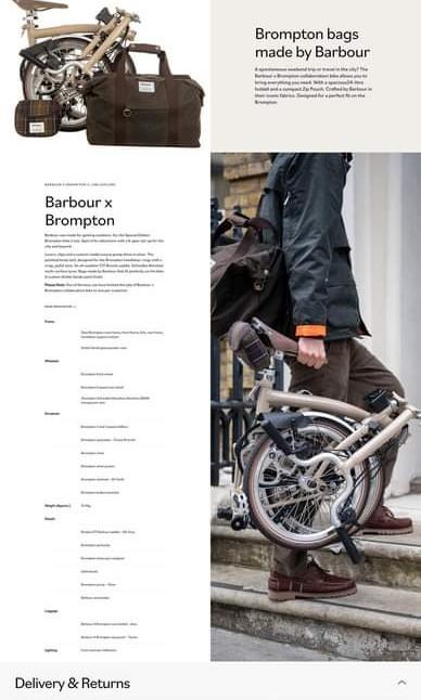 Brompton X Barbour V2 Special Edition, 2022, Sports Equipment, Bicycles ...