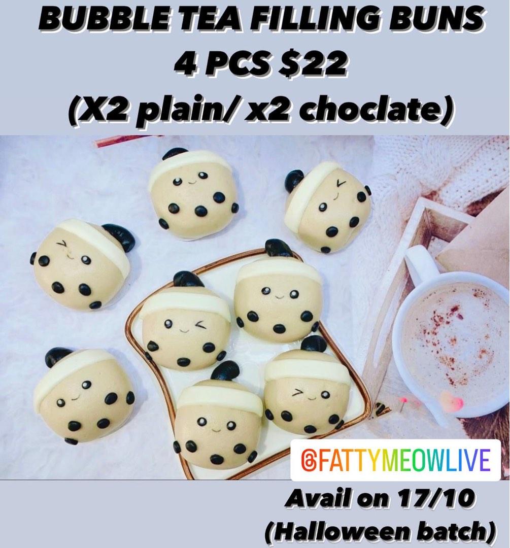 BUBBLE TEA BUNS, Food & Drinks, Homemade Bakes on Carousell