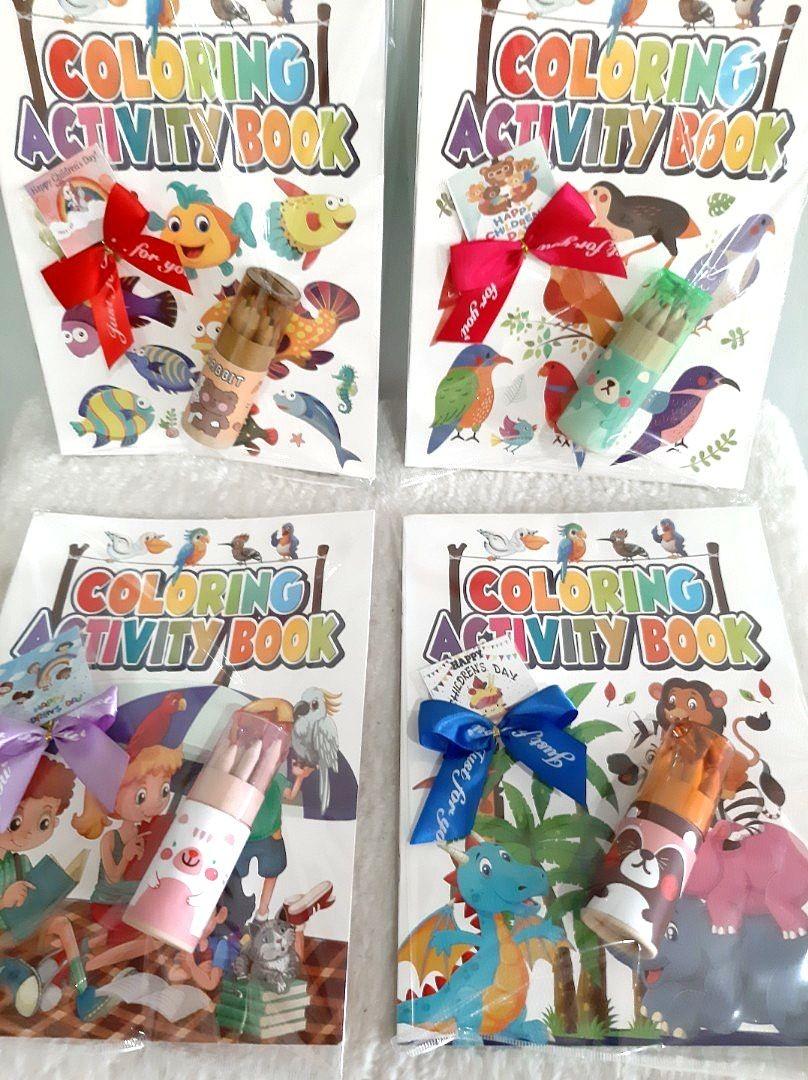 Children day gift -Coloring Activity book with color pencil with ...