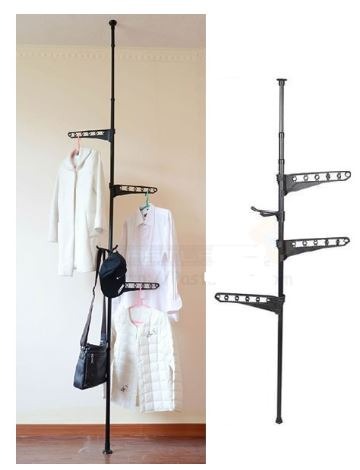Cloth Rack Pole Space Saving Floor To Ceiling Hanger, Furniture & Home ...