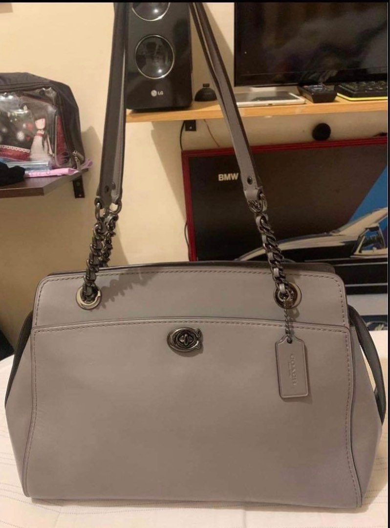 Coach Parker Carryallln Heather Gray, Luxury, Bags & Wallets on Carousell