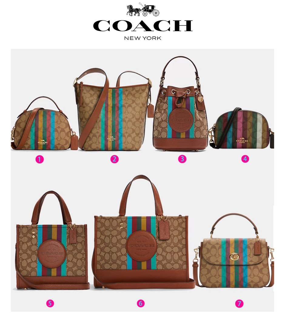 Coach rainbow strip series, Luxury, Bags & Wallets on Carousell