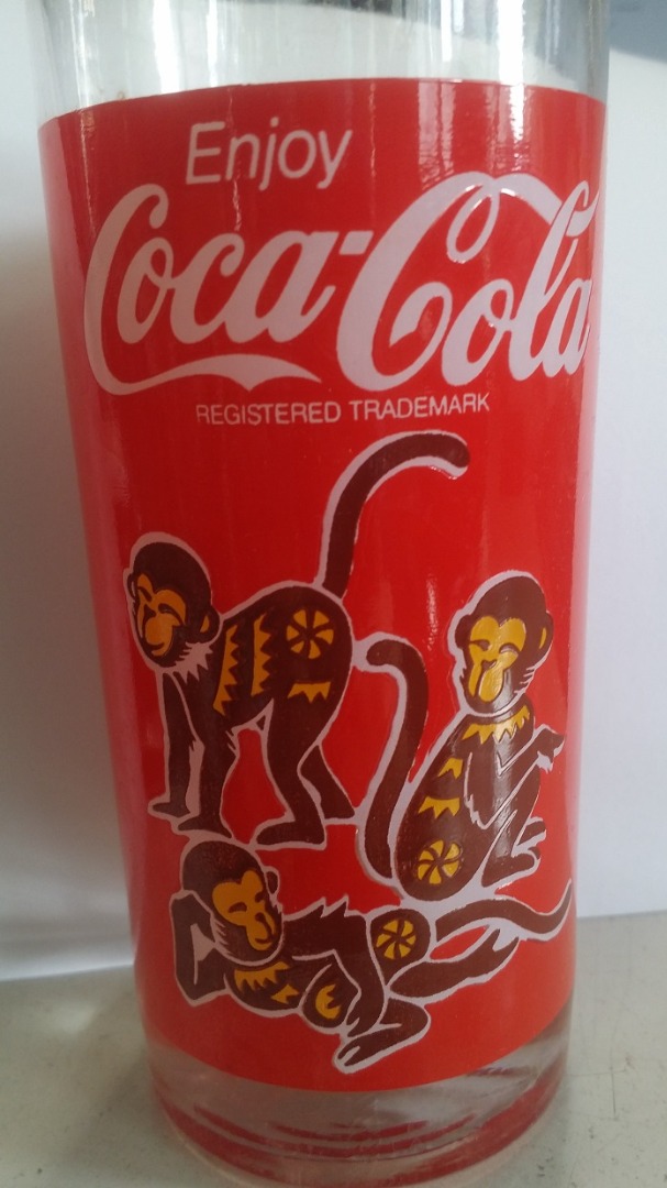 Coca-Cola Glass (Year of Monkey), 傢俬＆家居, 廚具和餐具, 茶具配件 - Carousell