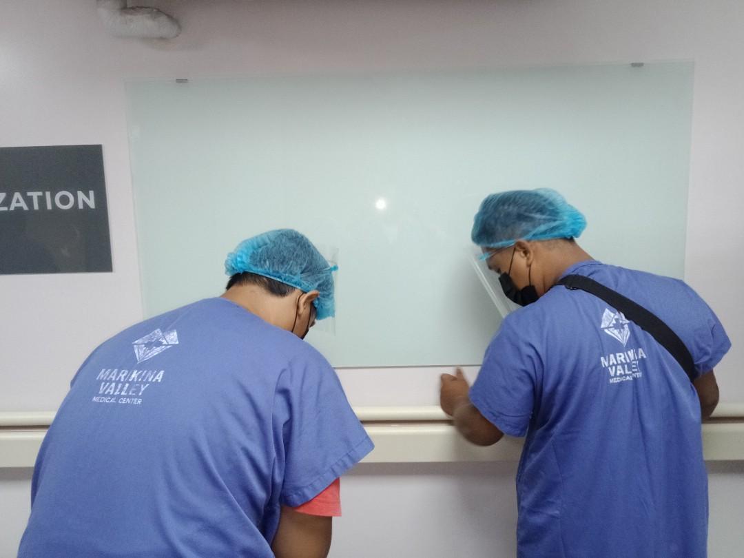 Cork board,sliding door,glass writing board,acrylic podium ...