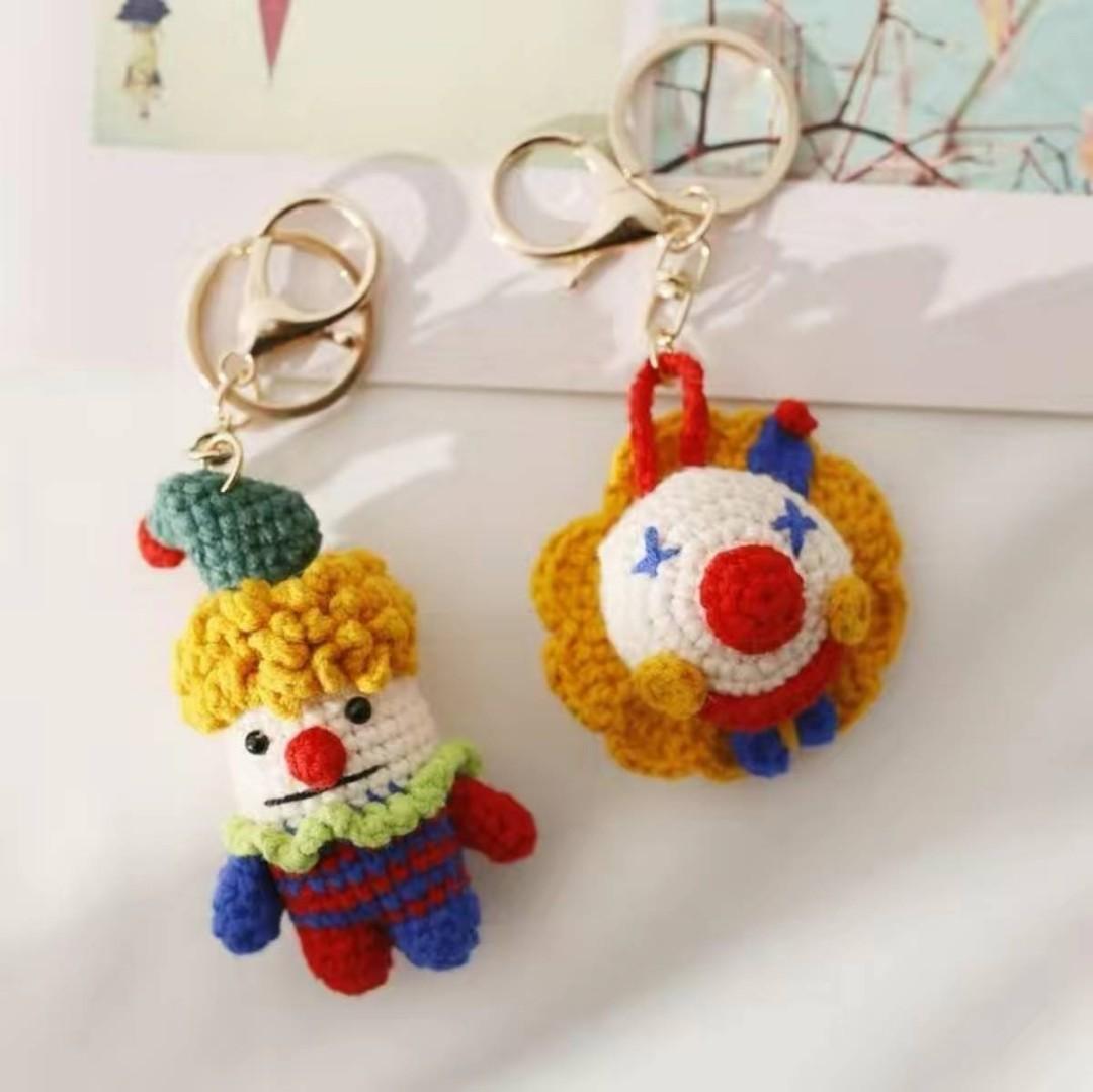Crochet clown keychain, Hobbies & Toys, Stationery & Craft, Handmade ...