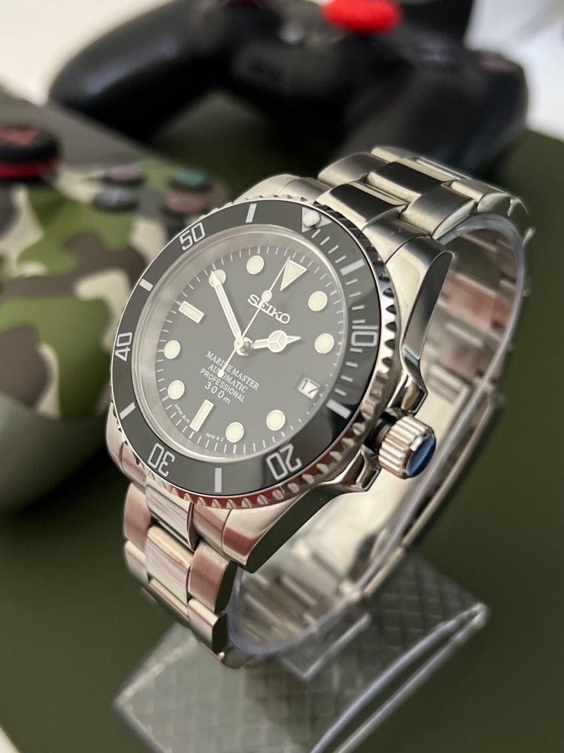 Custom Seiko Black Submariner, Luxury, Watches on Carousell