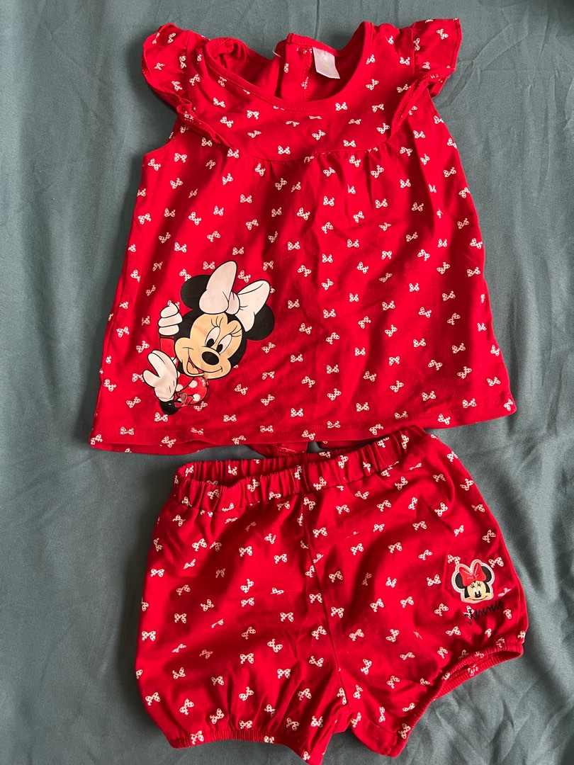 Disney Baby Mickey Mouse Red Sleeveless and Short Set, Babies & Kids ...