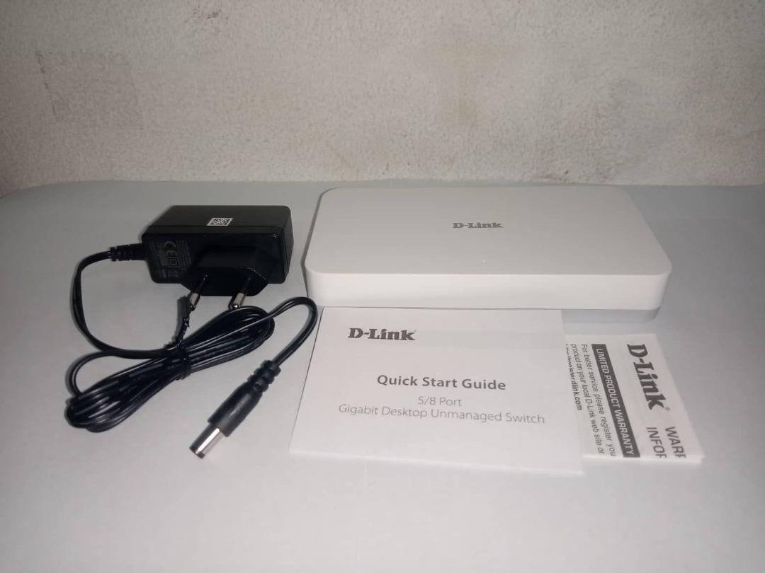D-LINK DGS-1008A 8-Port Gigabit Easy Desktop Switch Plastic Type ...