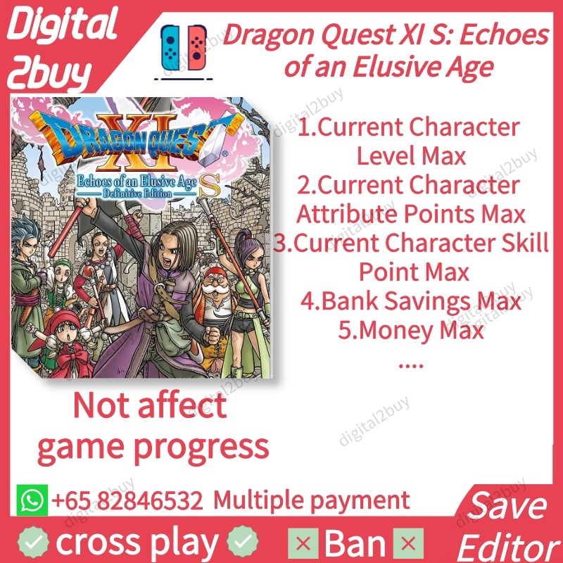DRAGON QUEST XI S Echoes of an Elusive Age Save Editor DQ11S Save Modding, Video Gaming, Video ...
