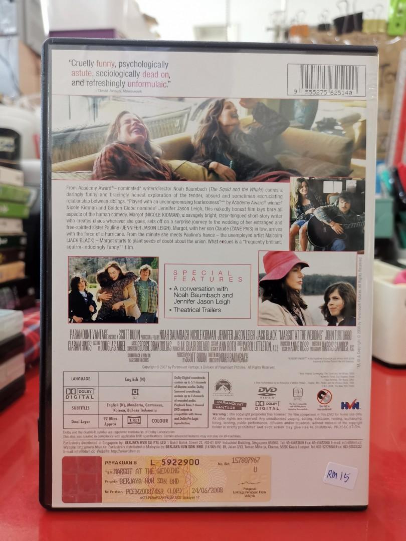 (DVD) MARGOT AT THE WEDDING Nicole Kidman Jennifer Jason Leigh Jack Black, Hobbies & Toys, Music ...