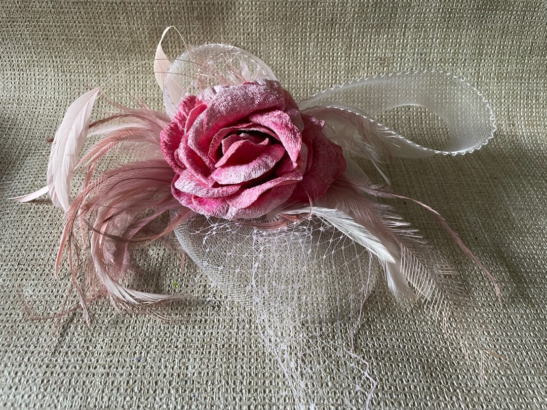 Floral Hair Mesh Clip Comb Fascinator European Style Made in UK, Women ...