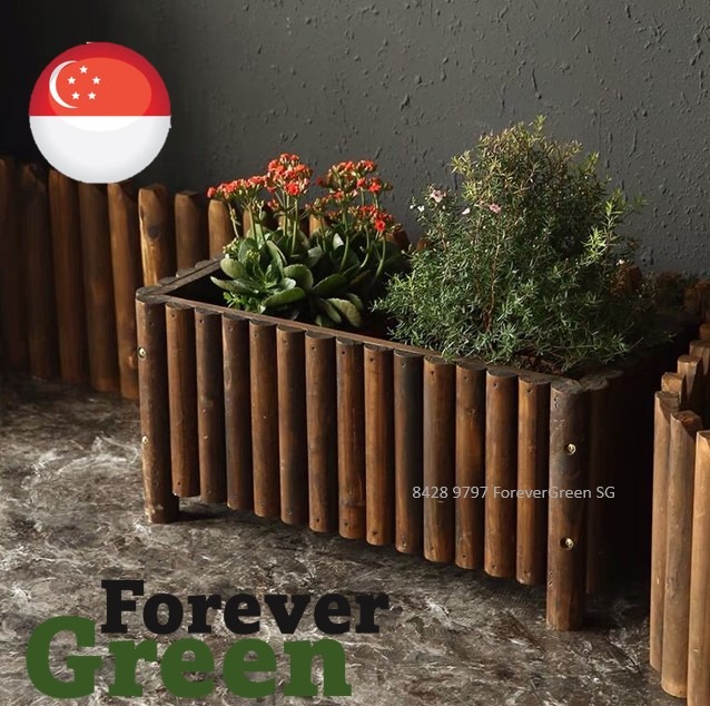 [FREE Delivery] Large outdoor Wooden Planter Box, Furniture & Home ...