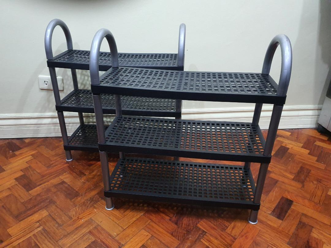 Garage Sale Series --- BLACK RACKS (3 layers) -- 2 sets available ...