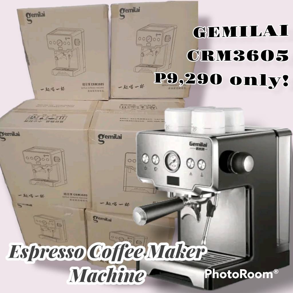 Gemilai CRM3605 Coffee Maker Machine Stainless Steel Coffee Machine 15 ...