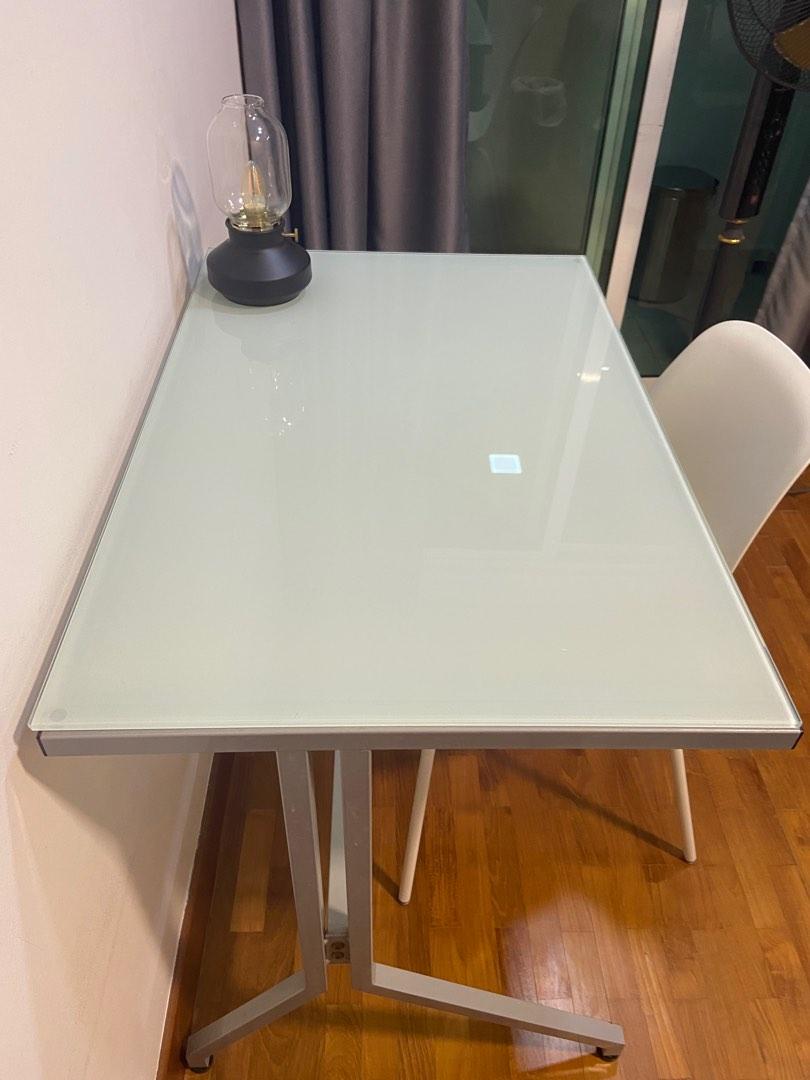 Glass Top study table, Furniture & Home Living, Furniture, Tables ...