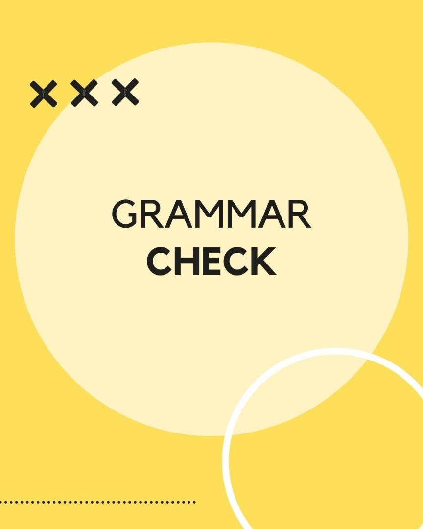 Grammar check, Services, Tuition on Carousell