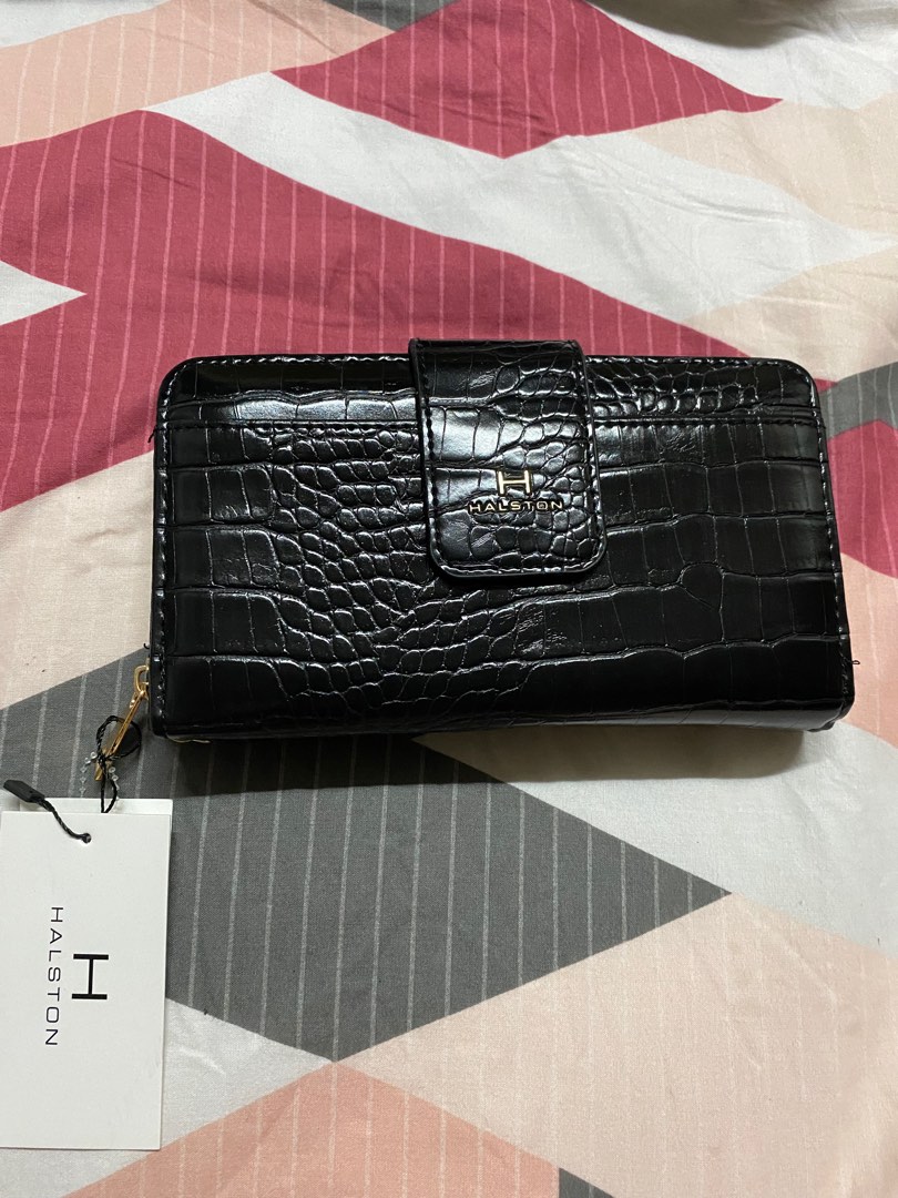 Halston Wristlet wallet in Black, Women's Fashion, Bags & Wallets ...