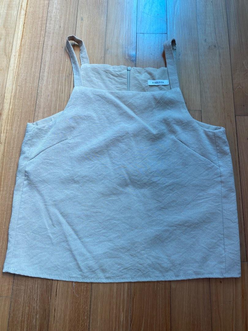 Halter Neck Neutral Top, Women's Fashion, Tops, Sleeveless on Carousell