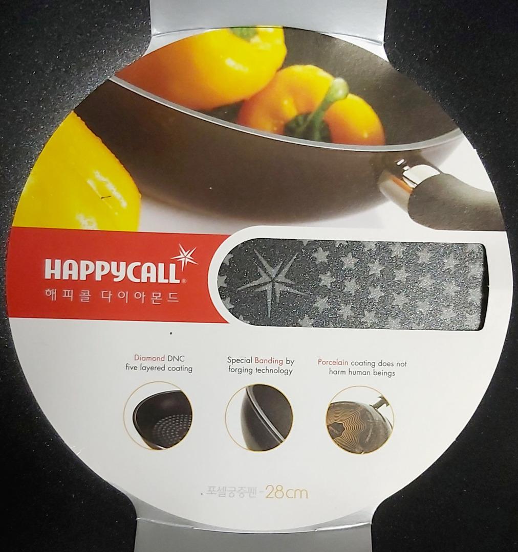 Happycall Wok w/ Lid, 28cm, Nonstick 5-Layer Diamond Cookware Cooking ...