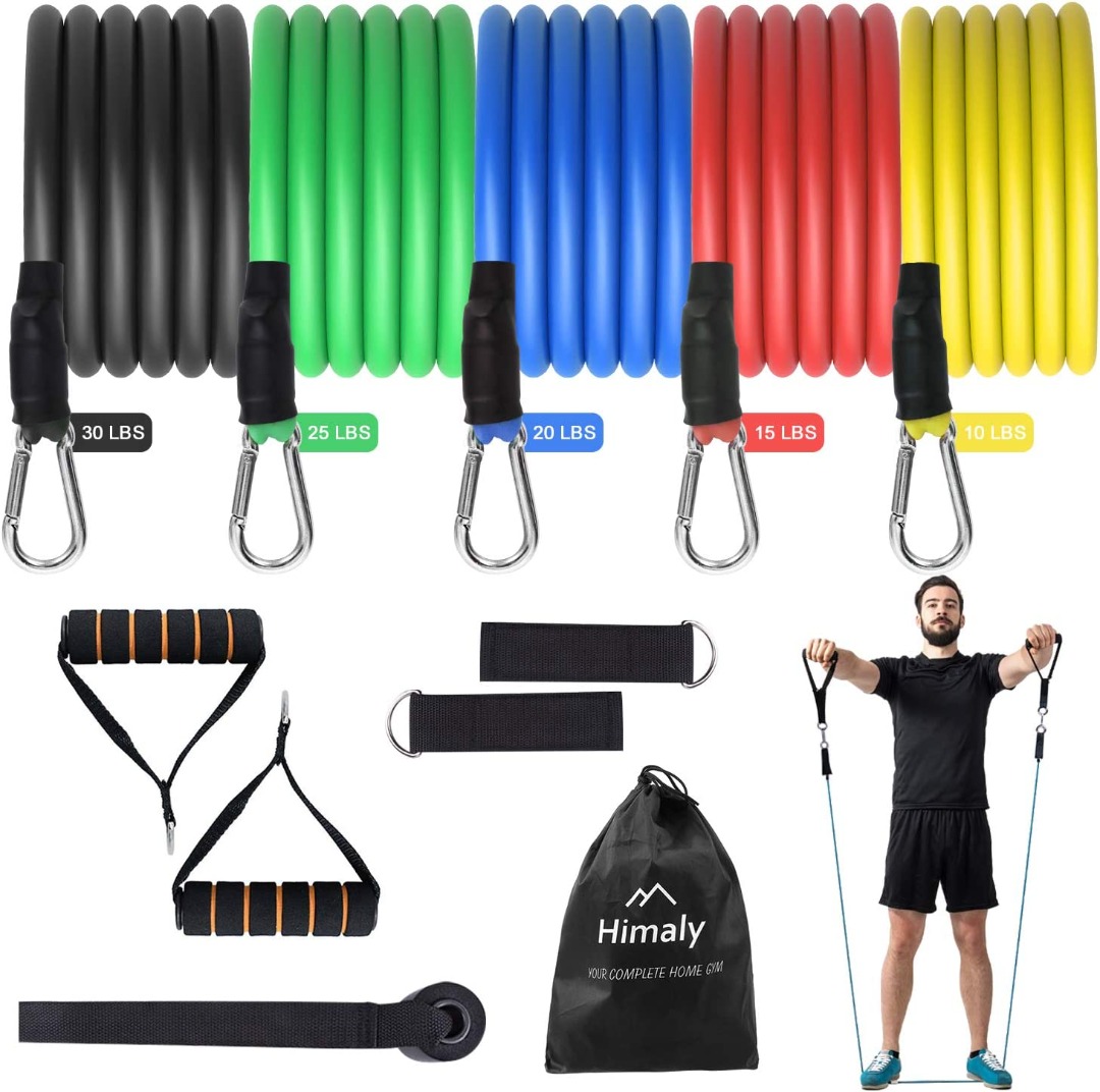 himaly Exercise Resistance Bands Set, Strength Training Tubes, Tension ...