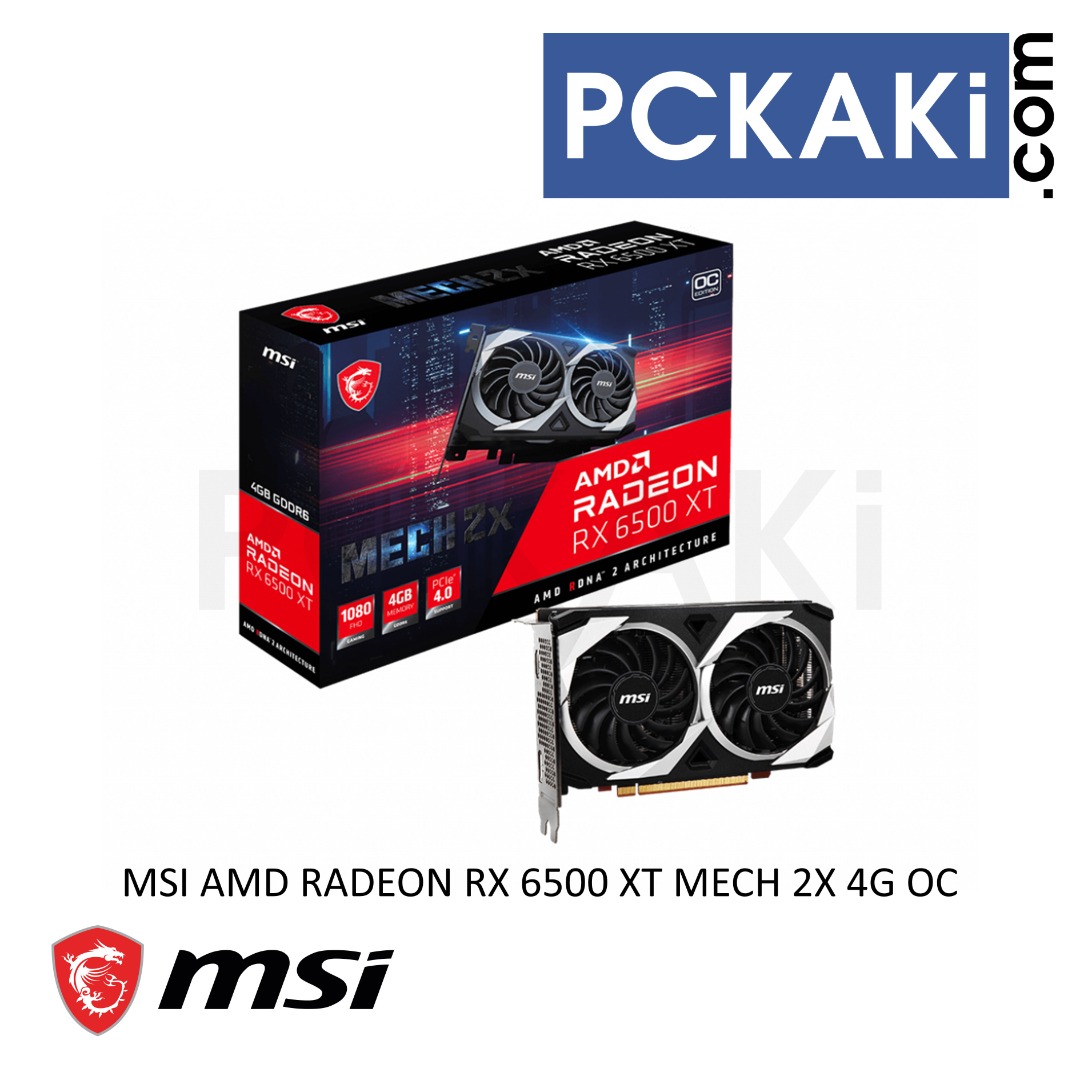 [IN STOCK] MSI AMD RADEON RX 6500 XT MECH 2X 4G OC | RX 6500XT ...