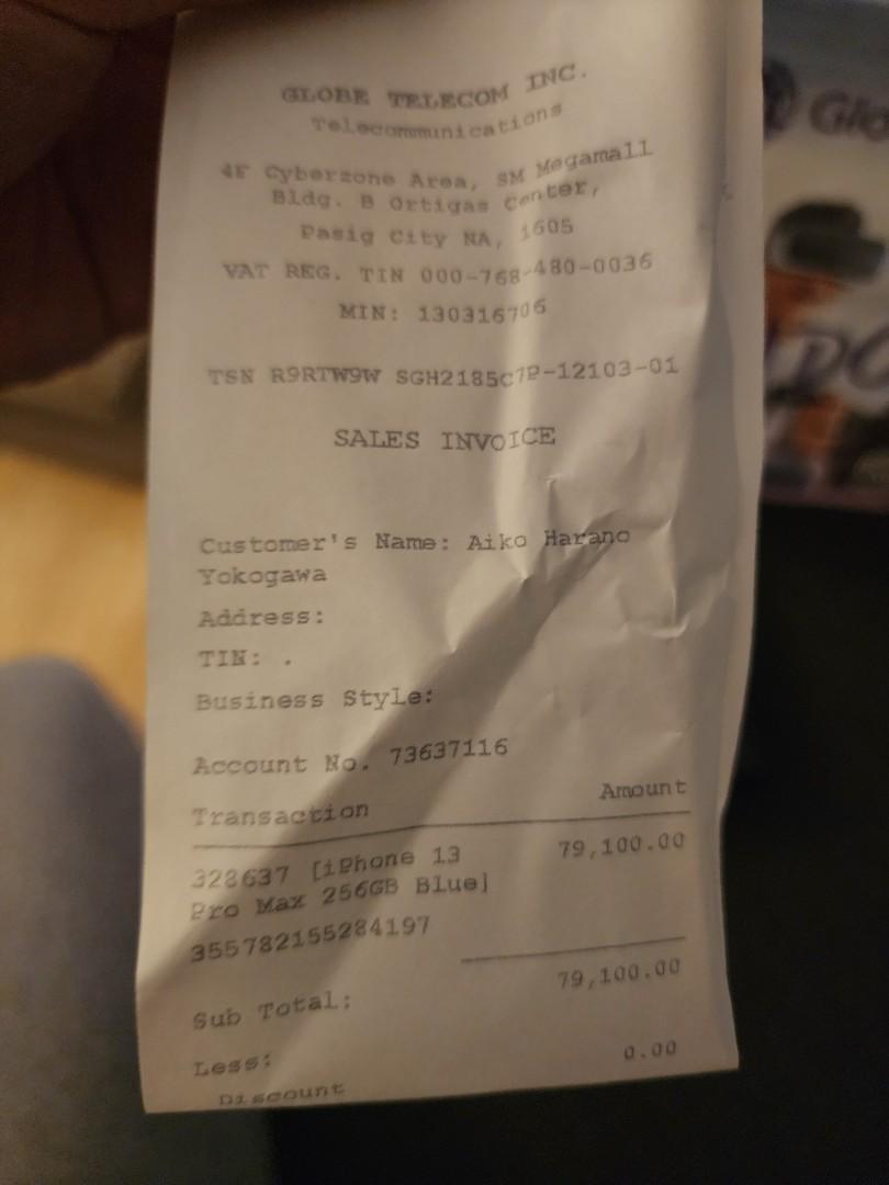 iPhone 13 Pro Max 256GV Sierra Blue (Bnew Sealed from Globe w/ Receipt ...