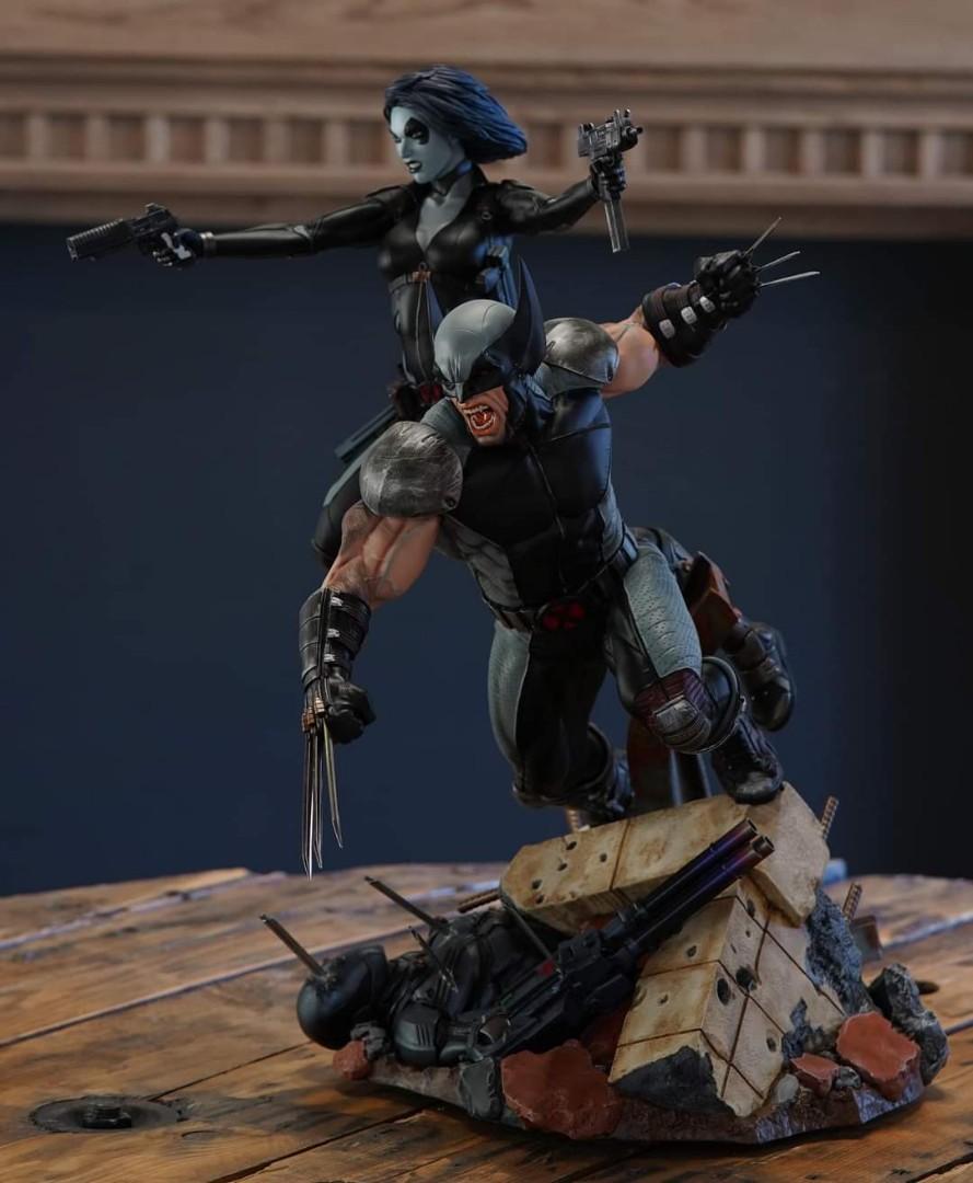 [LAST LEVEL] Wolverine & Domino X-FORCE Diorama Statue, Hobbies & Toys ...