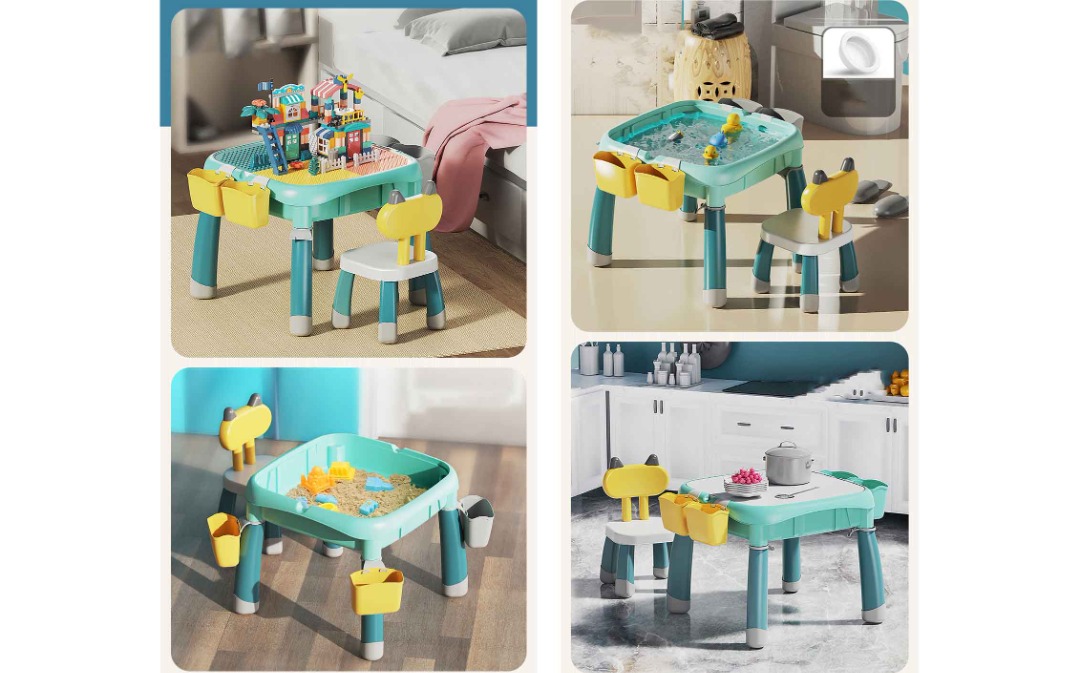 LEGO TABLE study dinning chair Lego building block tableChair Set Toys ...