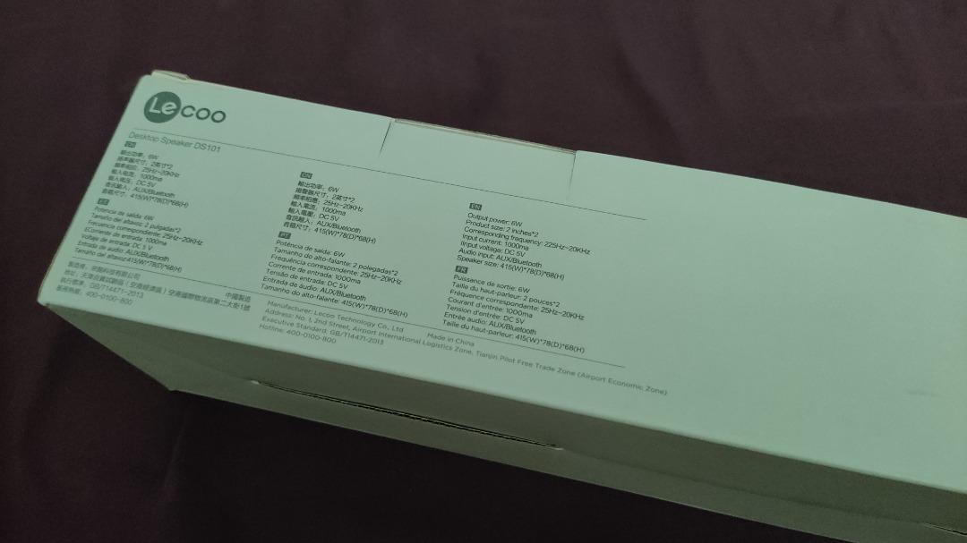 Lenovo Lecoo DS101 Bluetooth Wired Speaker Mini Soundbar, Audio ...