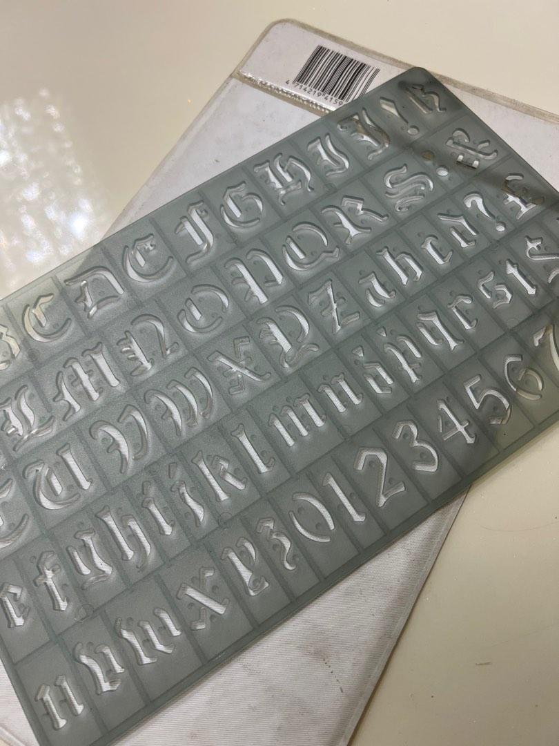 Lettering Stencil, Hobbies & Toys, Stationery & Craft, Craft Supplies ...