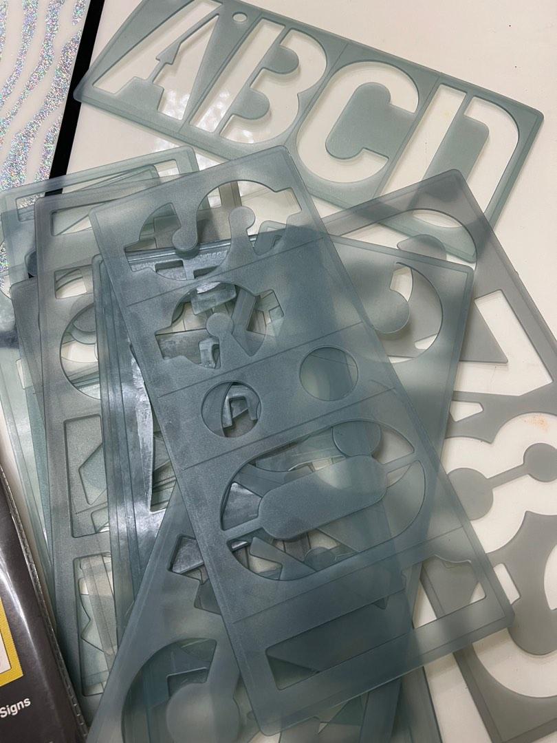 Lettering Stencil Set, Hobbies & Toys, Stationery & Craft, Craft ...