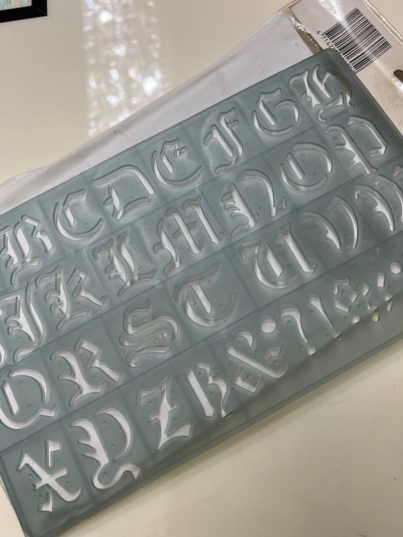Lettering Stencil Set, Hobbies & Toys, Stationery & Craft, Craft ...