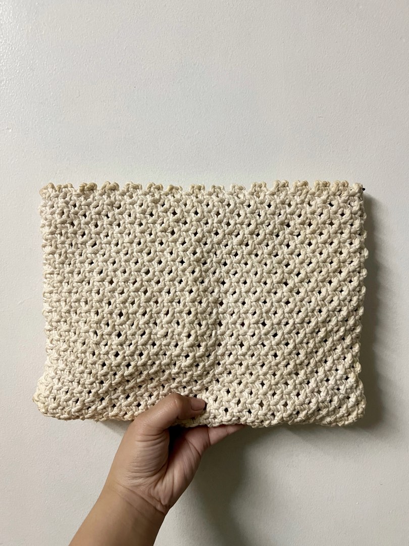 Macrame Clutch/Pouch, Women's Fashion, Bags & Wallets, Clutches on ...