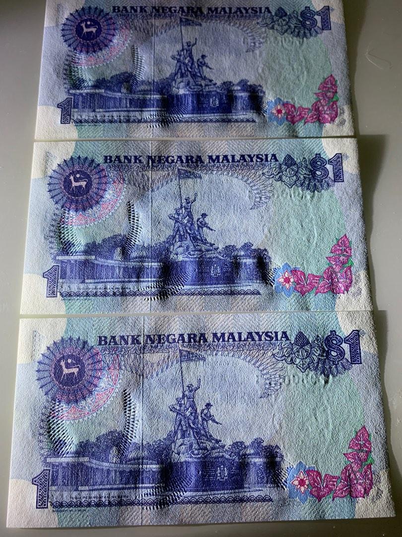 Malaysia 5 series satu ringgit 5 running number UNC, Hobbies & Toys ...
