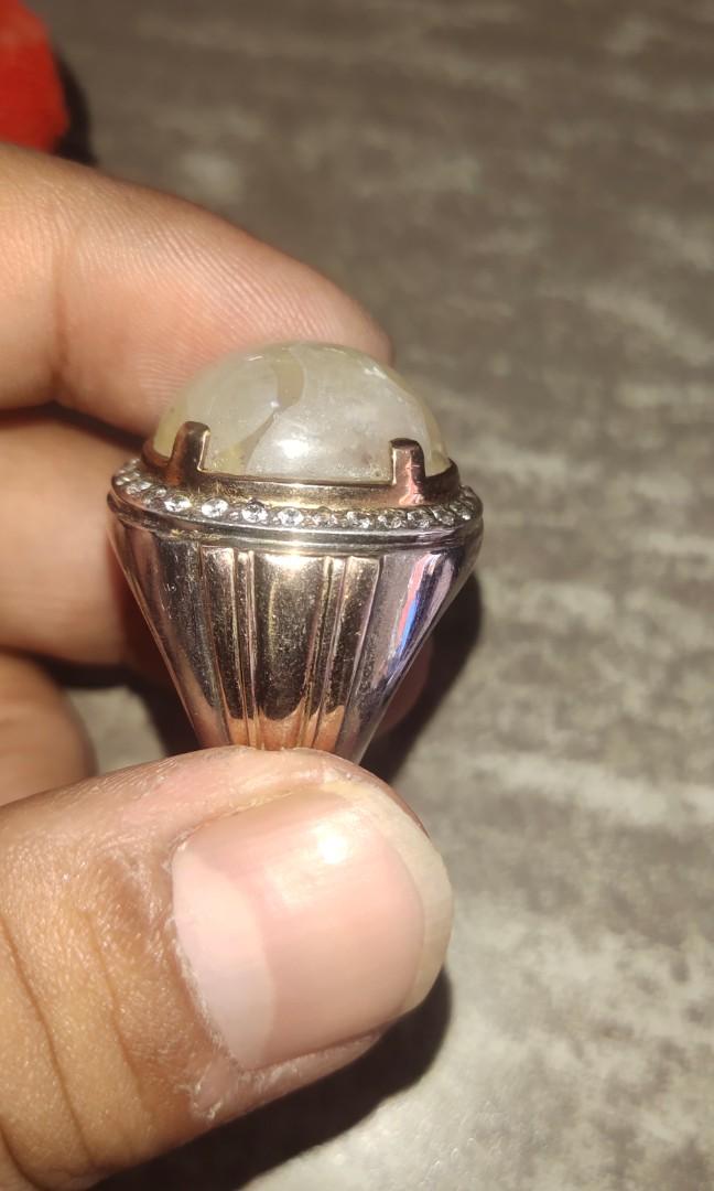 Mani gajah original with ring silver combination suasa, Men's Fashion ...