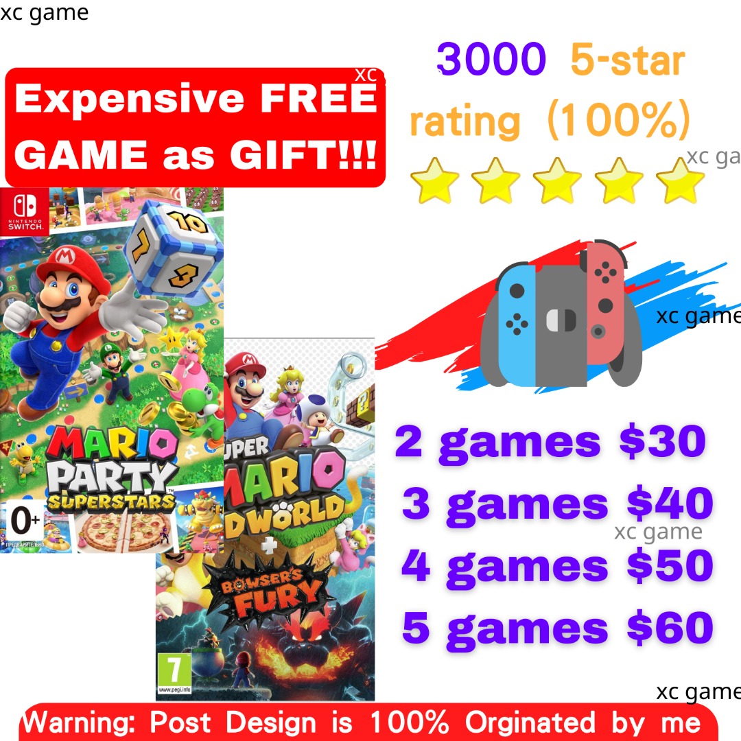 Mario Party Superstars/Super Mario 3D World Nintendo Switch Game switch ...