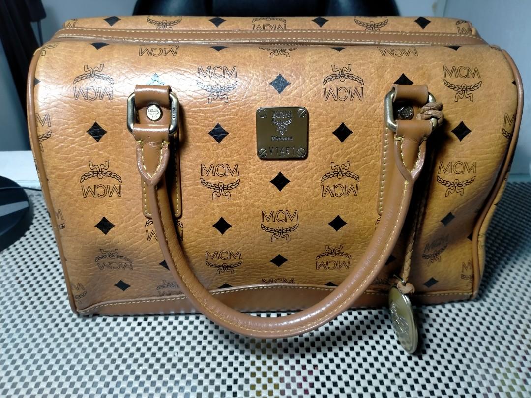 MCM Germany Cognac/ Authentic, Luxury, Bags & Wallets on Carousell
